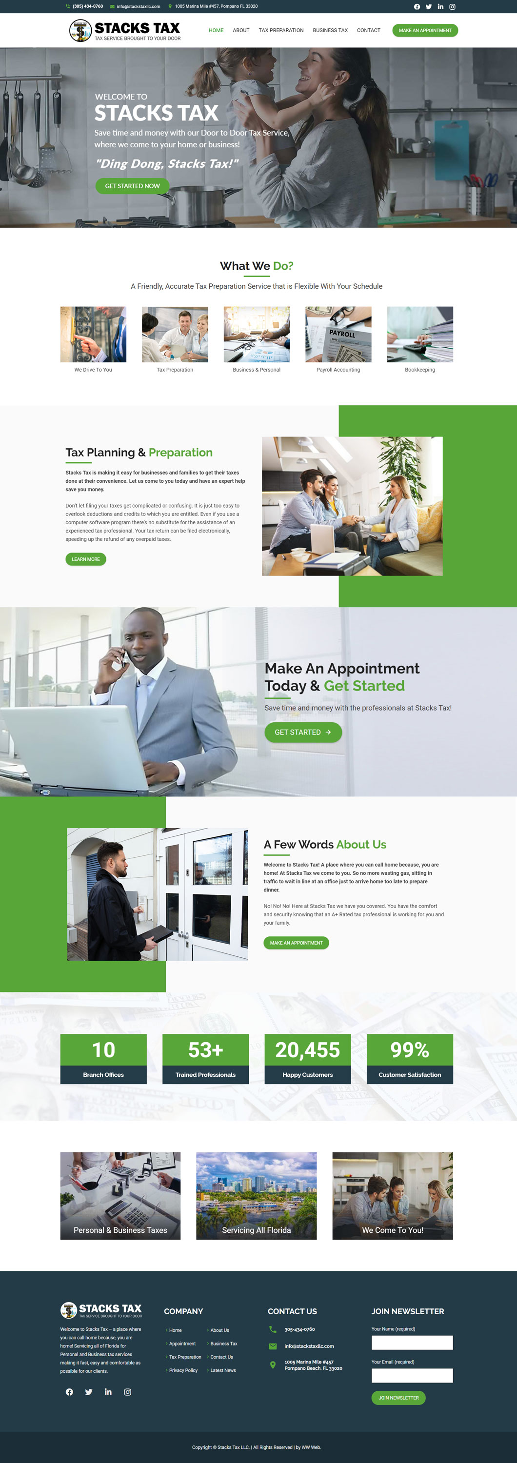 Tax Service Website Design - Bookkeeping Website Designer